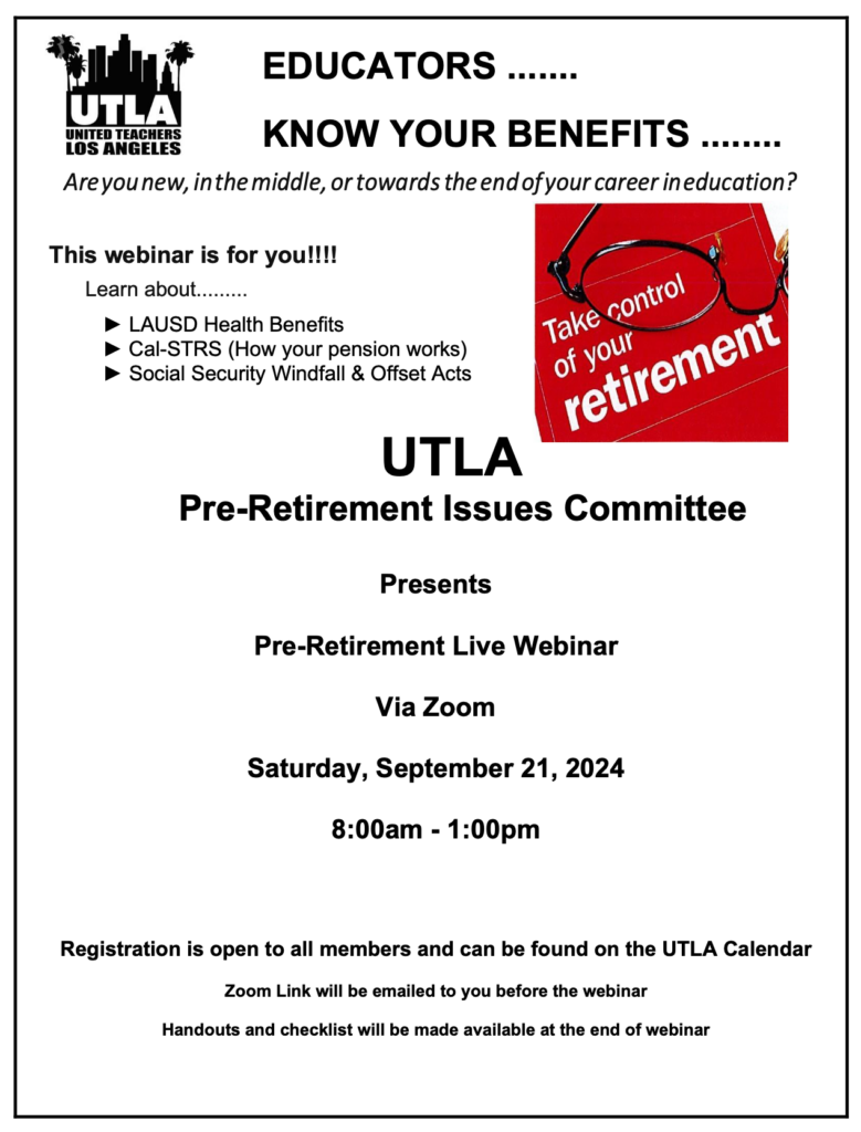 Pre-Retirement Workshop - UTLA