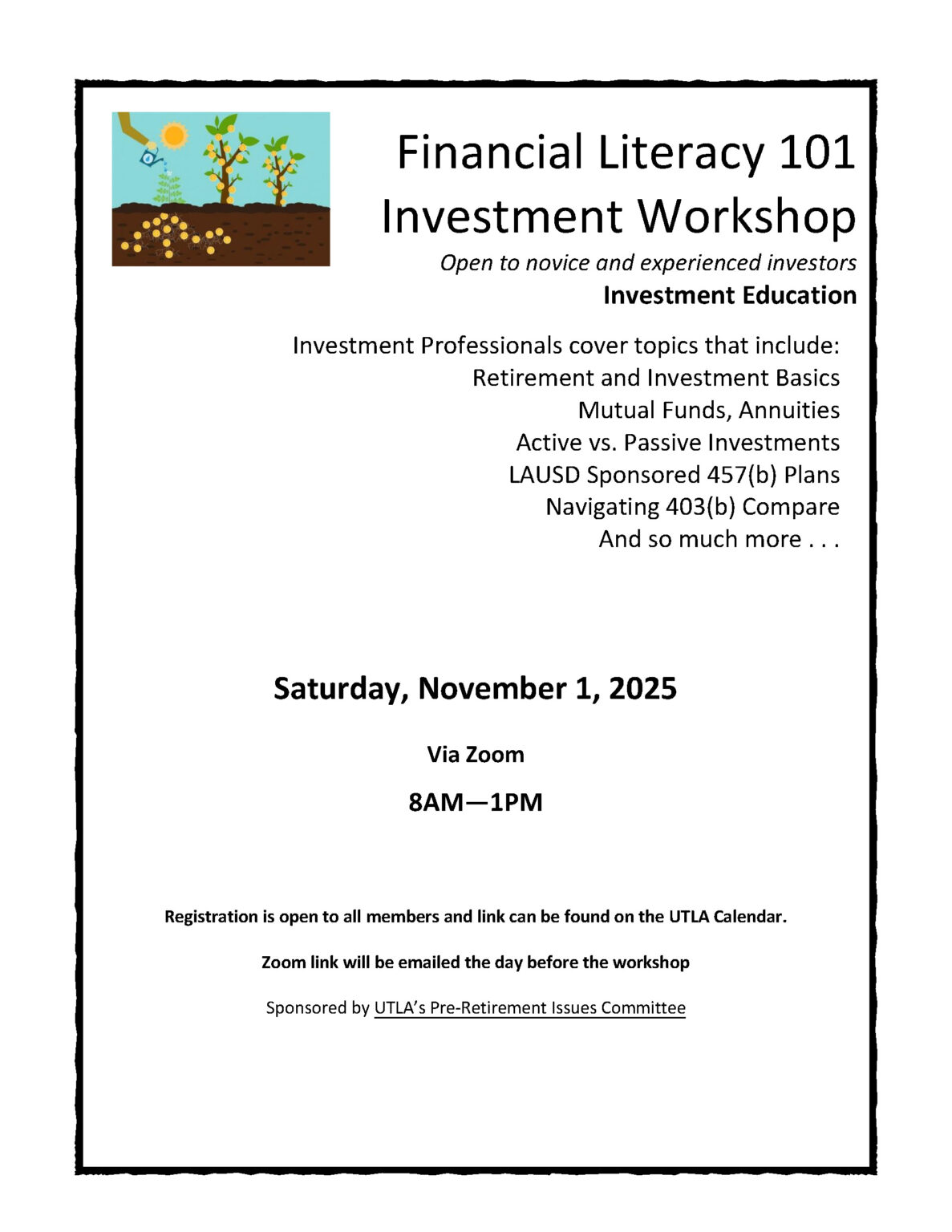 Financial Literacy 101: Investment Workshop - UTLA